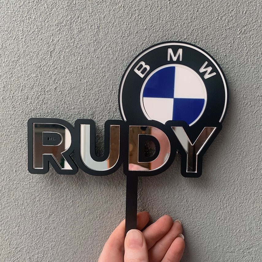 Car Badge Cake Topper – Inked And Etched
