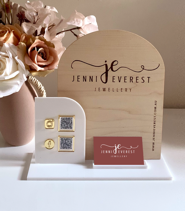 Luxury Social Media/Pay Station 1 - Acrylic & Timber – Inked And Etched