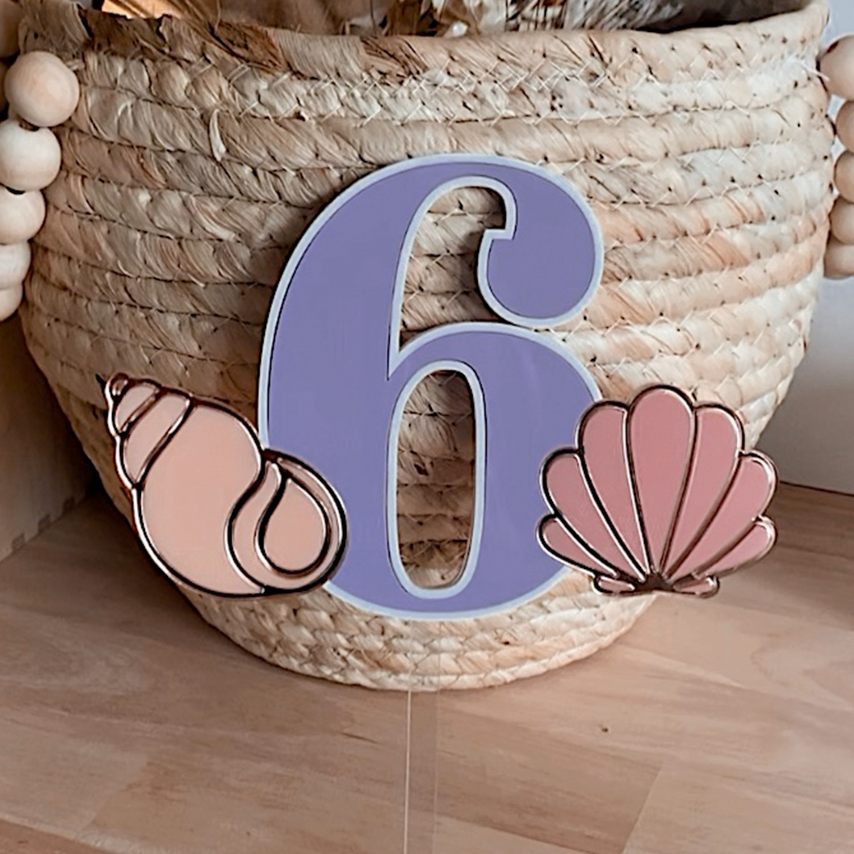 Mermaid Theme Cake Topper – Inked And Etched