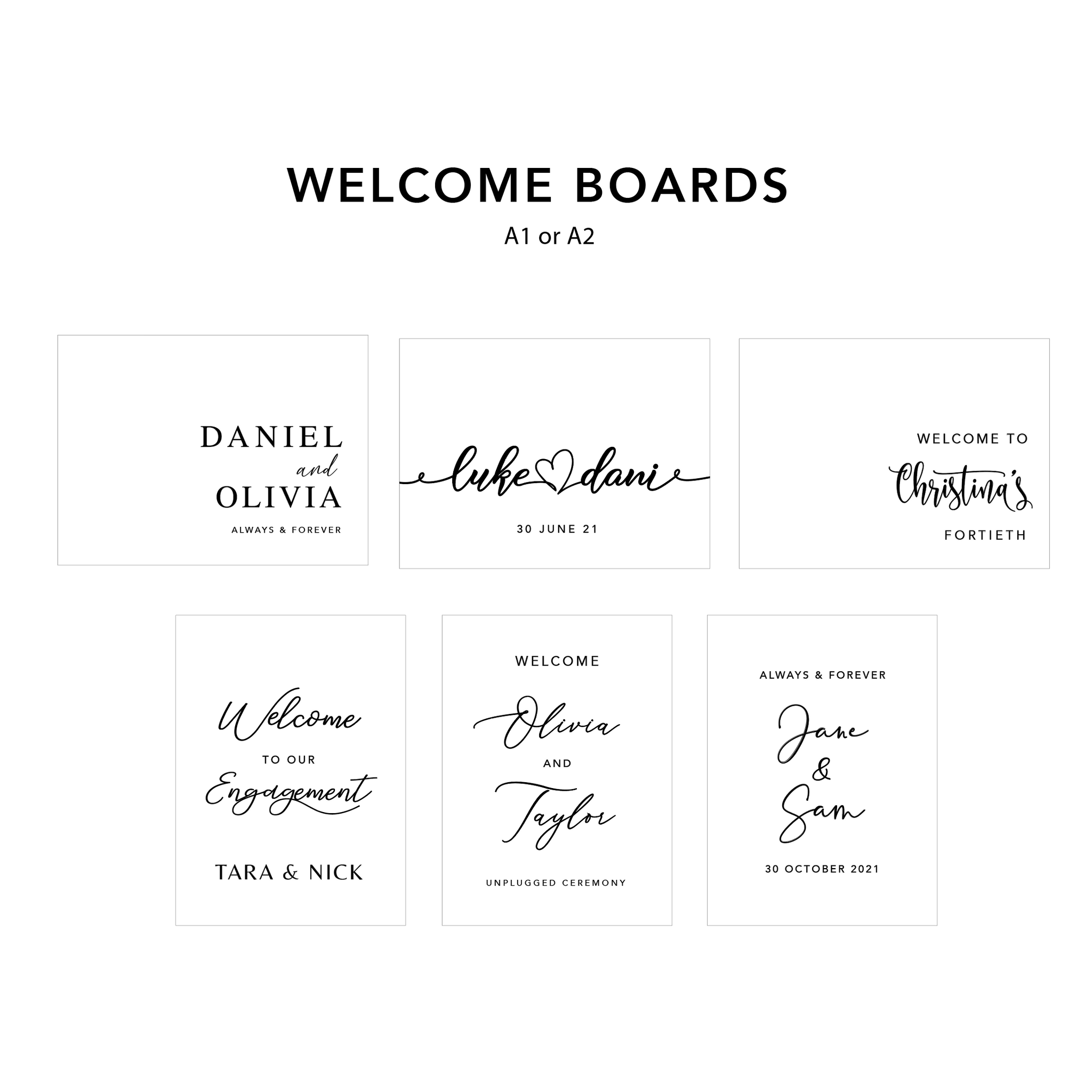 Welcome Board Foam Sign – Inked And Etched